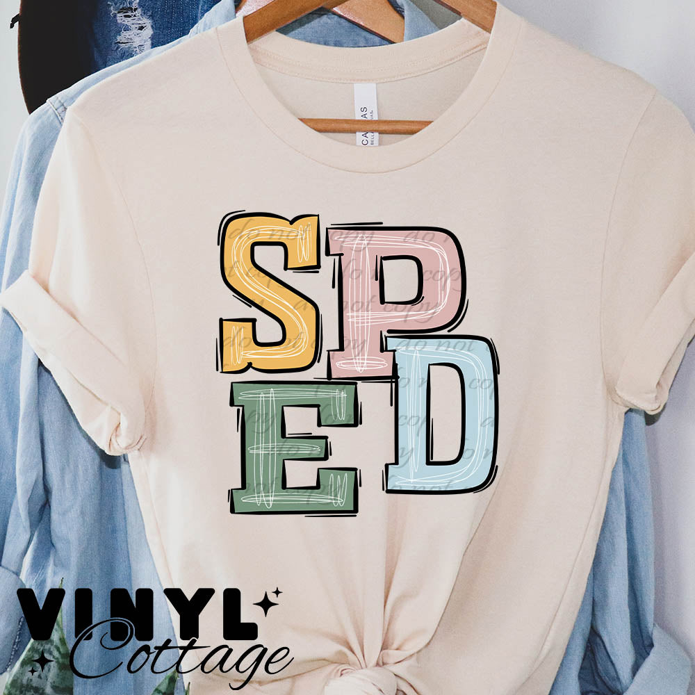 Boho SPED ~ DTF Transfer – Vinyl Cottage