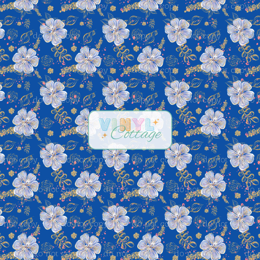 Petals In Blue ~ 1226 – Vinyl Cottage