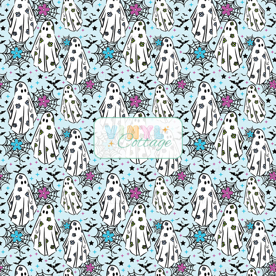 Ghosties and Webs Blue ~ 1342 – Vinyl Cottage