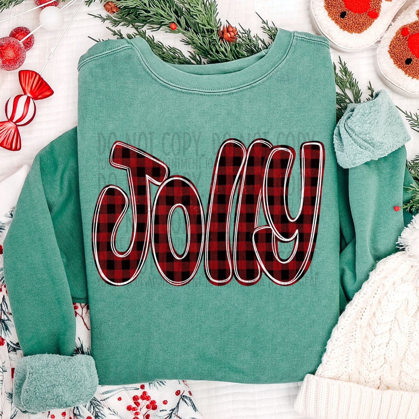 Jolly Doodle Buffalo Plaid ~ 25SWD10 ~ DTF Transfer – Vinyl Cottage