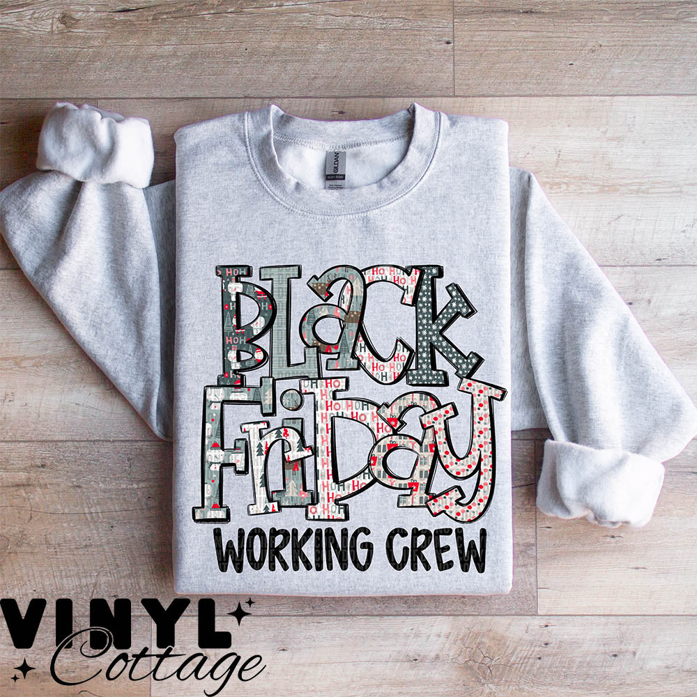 Black Friday Working Crew ~ UV DTF DECAL – Vinyl Cottage