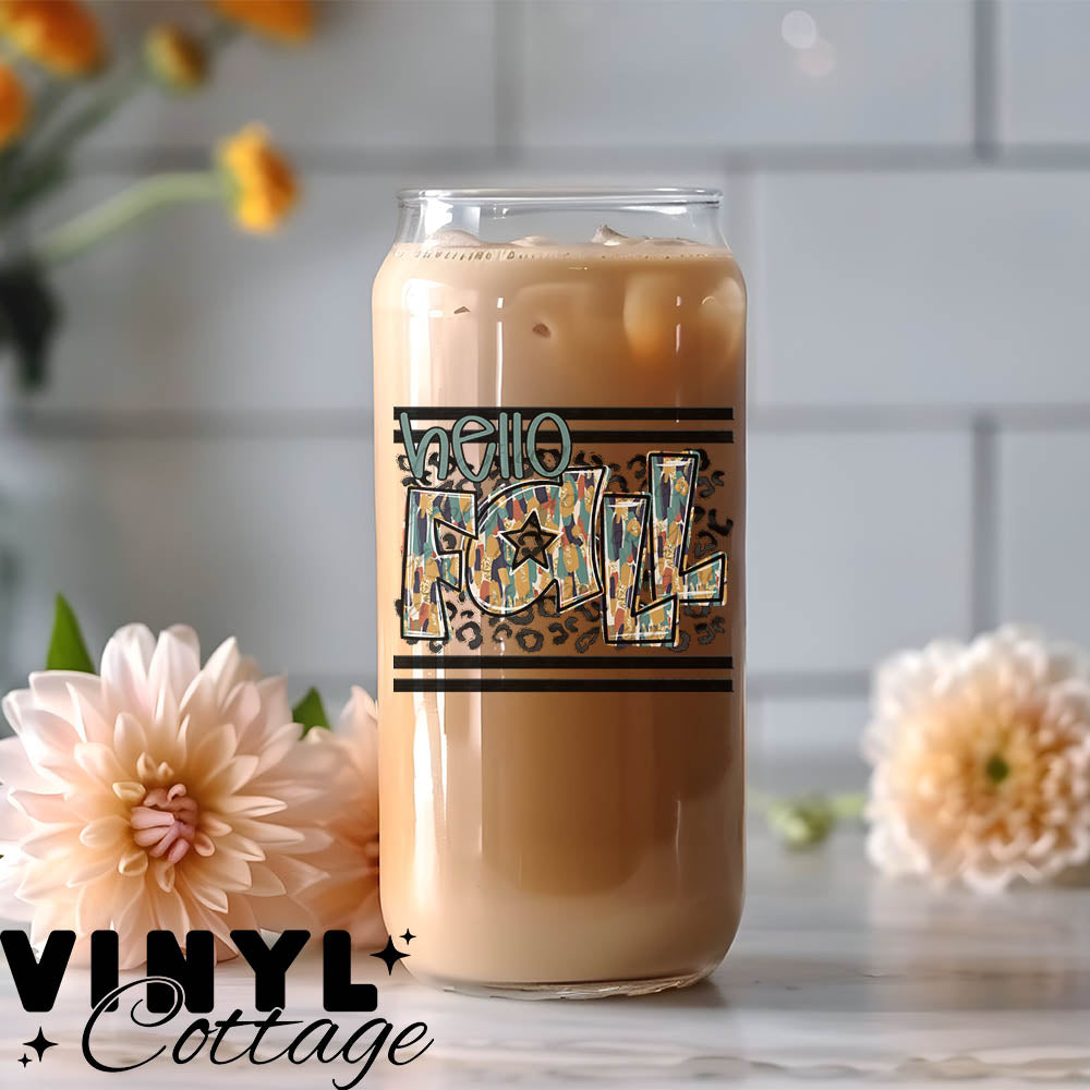 Leopard Fall ~ Hello Fall ~ UV DTF DECAL – Vinyl Cottage
