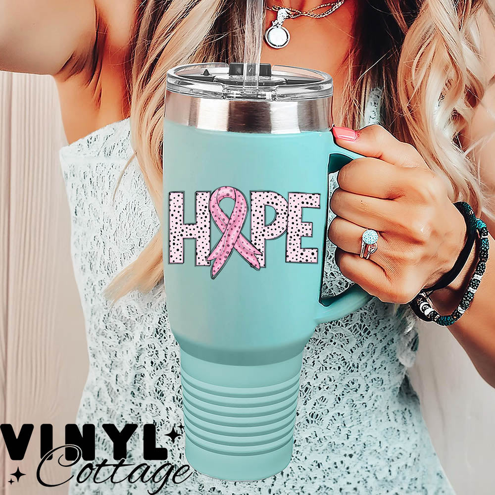 Hope Pink Ribbon ~ UV DTF DECAL – Vinyl Cottage