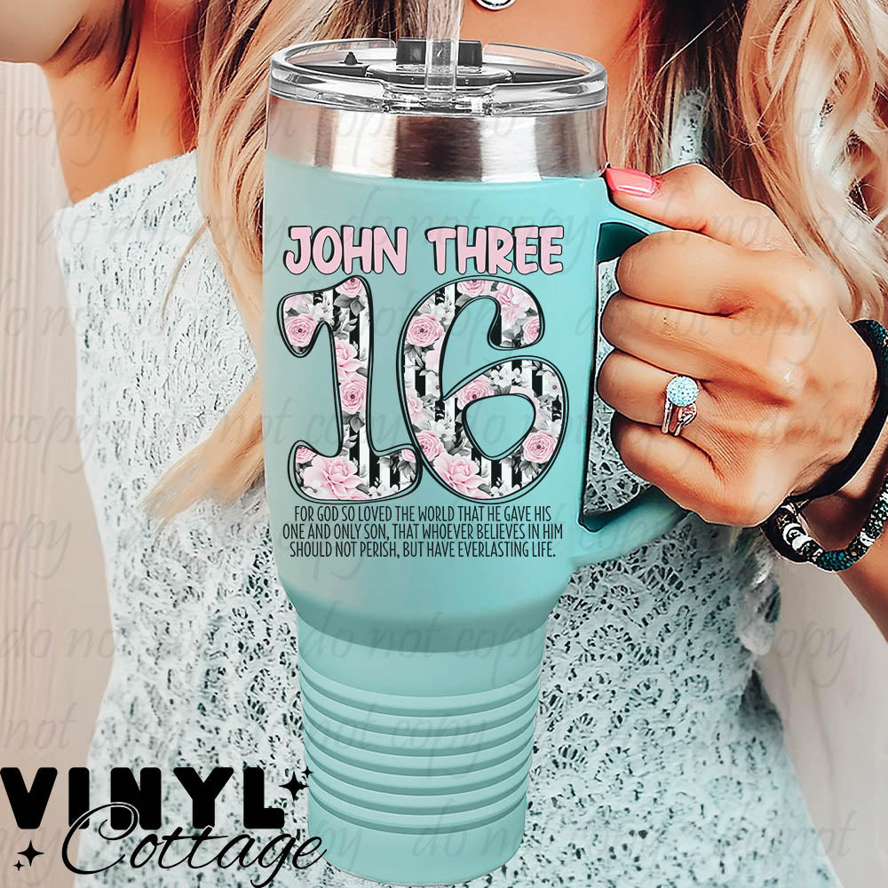 John Three 16 ~ UV DTF DECAL – Vinyl Cottage