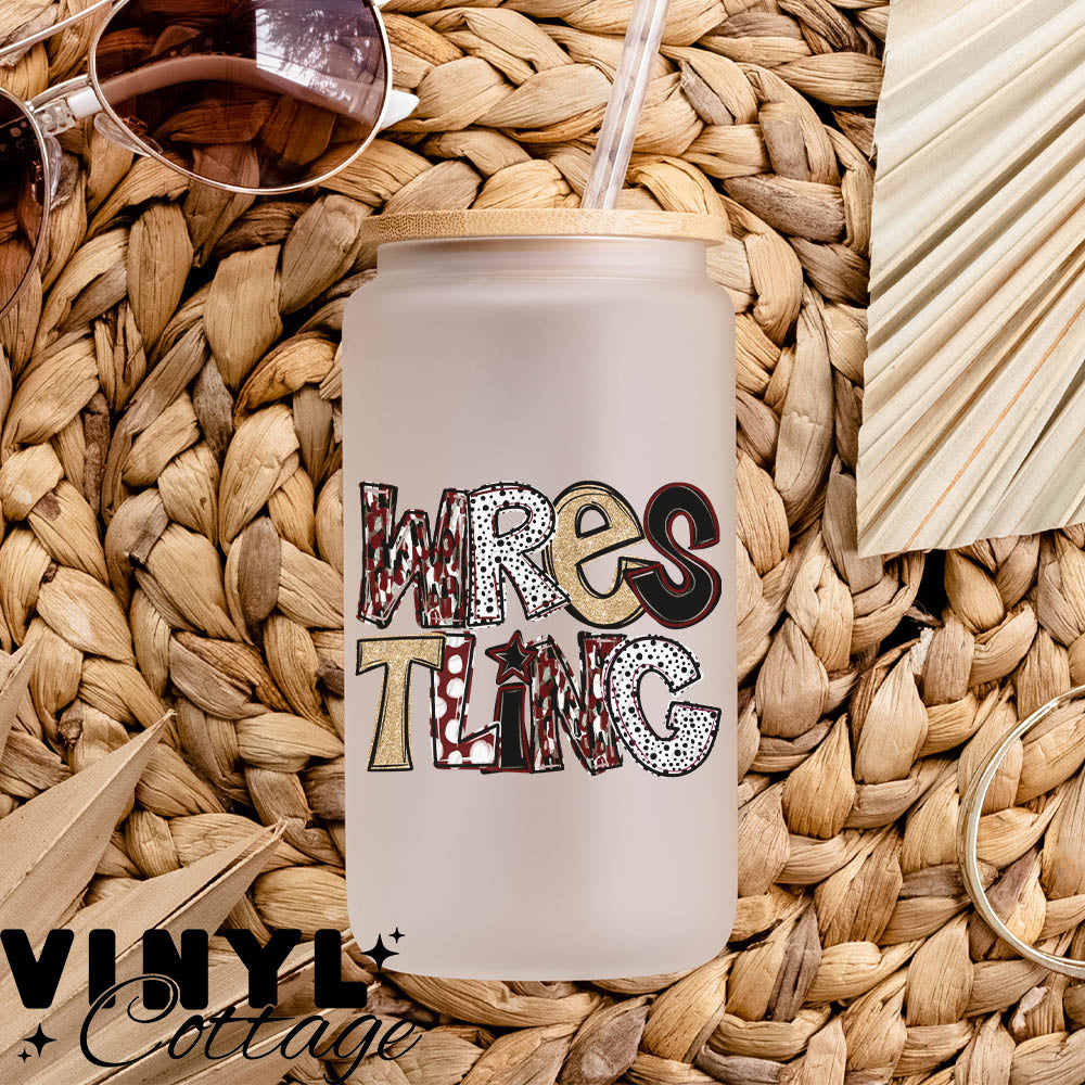 Wrestling ~ Maroon ~ UV DTF DECAL – Vinyl Cottage