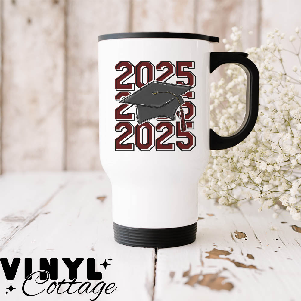 Grad Cap ~ Maroon ~ UV DTF DECAL – Vinyl Cottage
