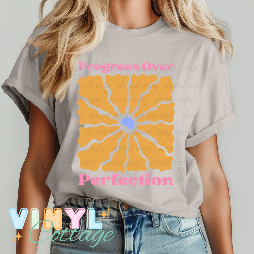 Progress Over Perfection ~ DTF Transfer ~ TR988 – Vinyl Cottage