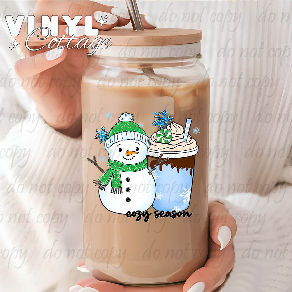 Cozy Season Blue ~ UV DTF DECAL – Vinyl Cottage