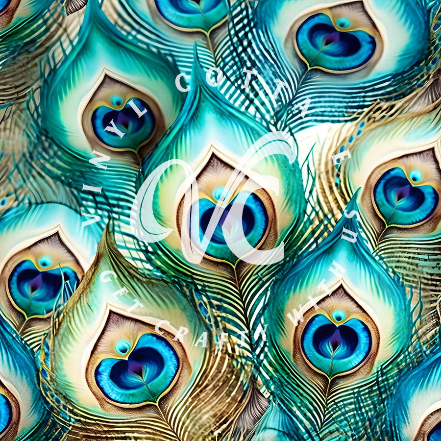 Peacock Feathers ~ FE02 – Vinyl Cottage