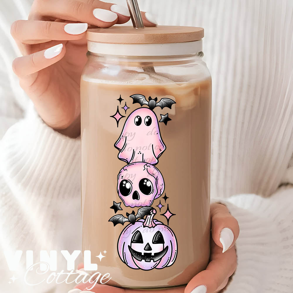Pastel Spooks Tall Cluster ~ UV DTF DECAL – Vinyl Cottage