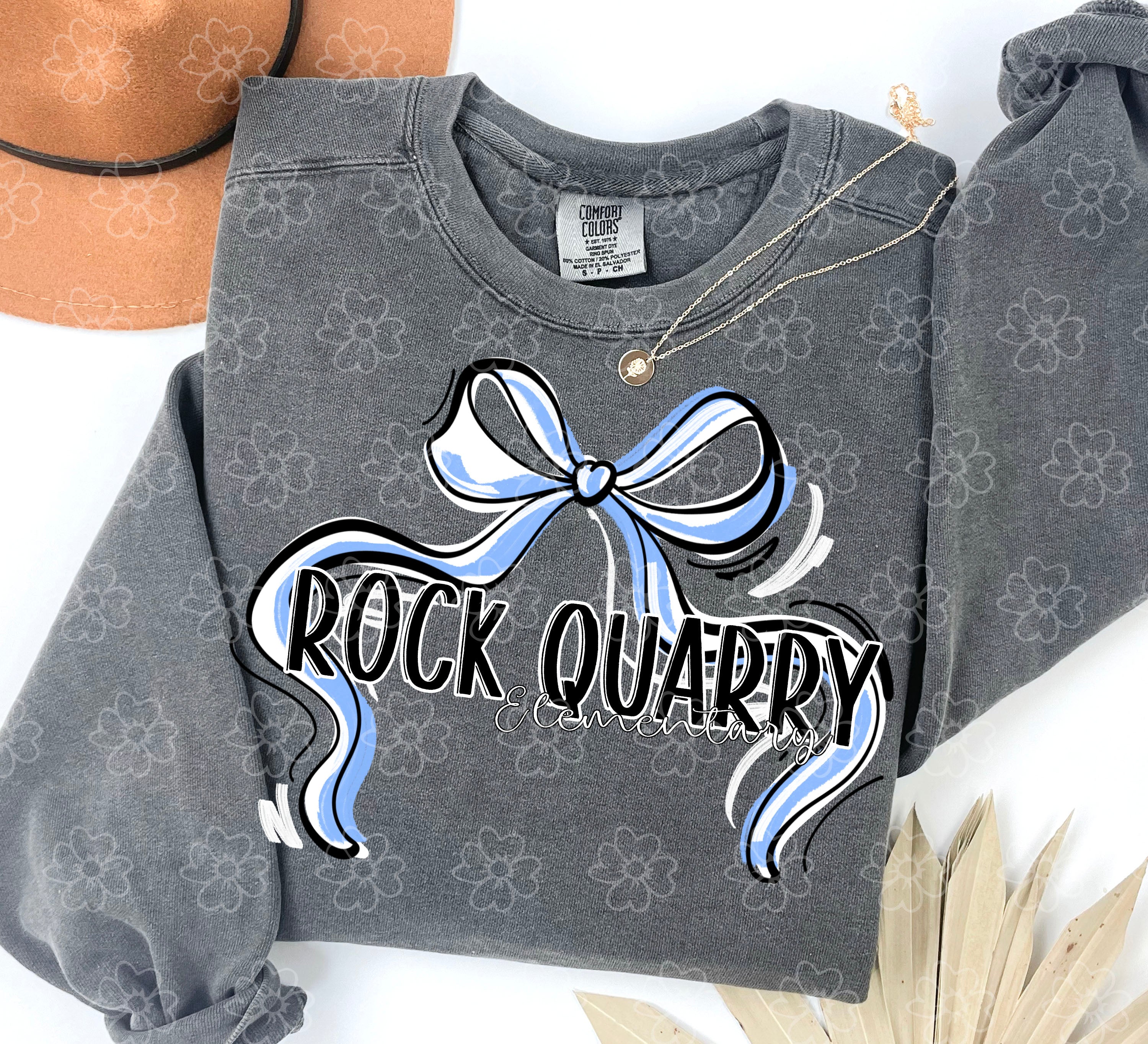 Rock Quarry Elementary ~ Ribbon Mascots/Names ~ 25SAG ~ DTF Transfer ...