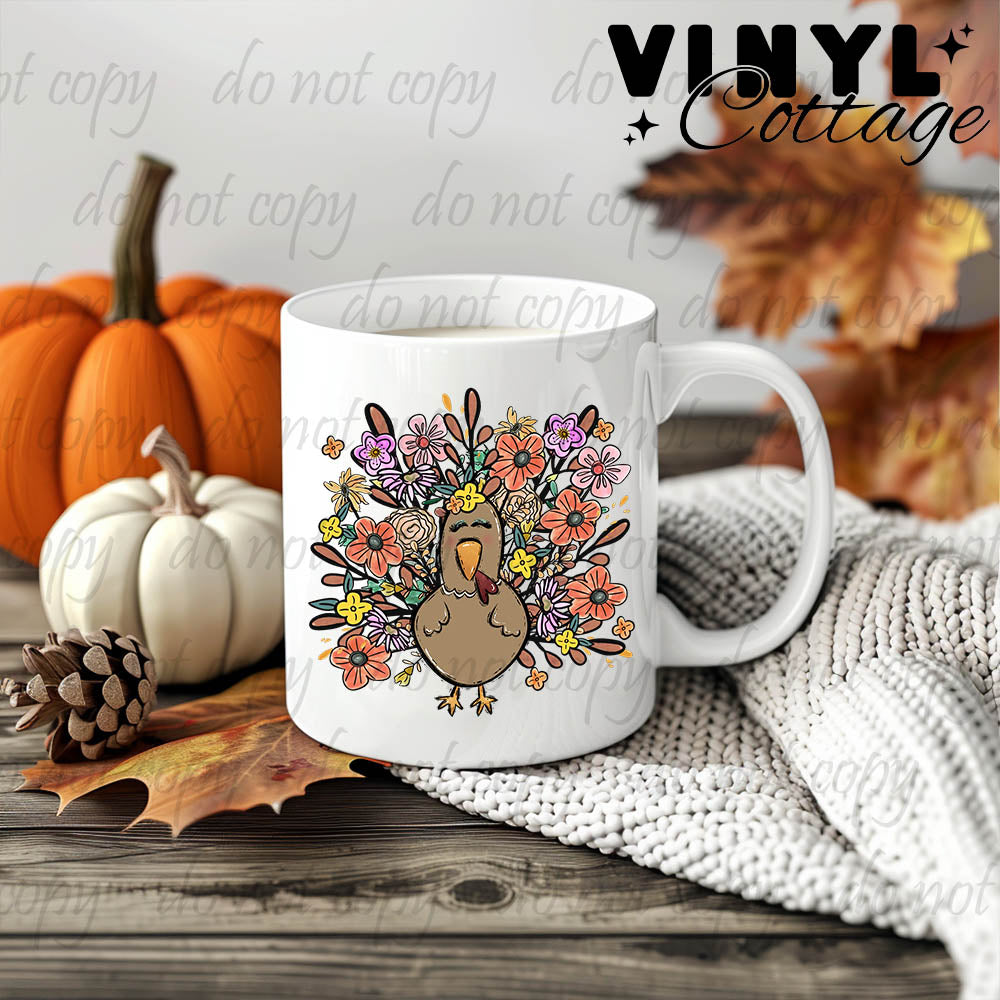Wildflower Turkey ~ UV DTF DECAL – Vinyl Cottage